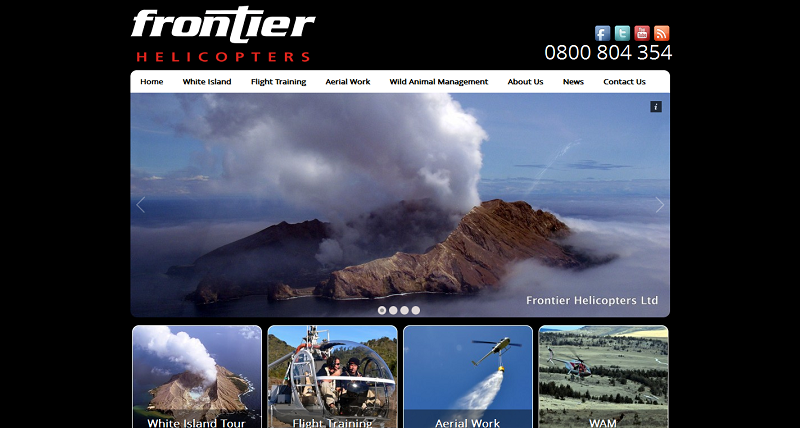 Frontier Helicopters | Klixo Business Web Services